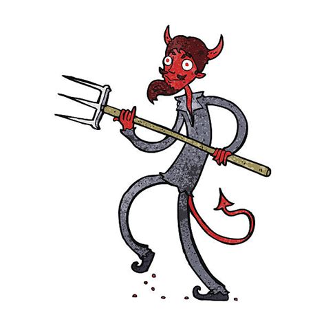 Devil Pitchfork Drawing Illustrations Royalty Free Vector Graphics