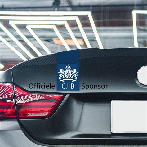Officieel Cjib Sponsor Sticker Zwart Kopen Stickermaster
