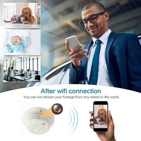 Safety Net 1080p Hd Mini Spy Hidden Camera Smoke Detector Wi Fi Home