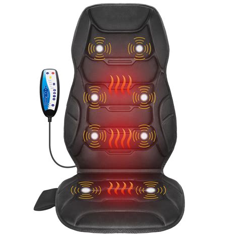 Comfier Massage Seat Cushion Back Massager With 8 Massage Nodes And 5