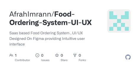 Github Afrahimrannfood Ordering System Ui Ux Saas Based Food Ordering System Uiux