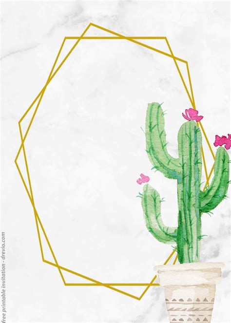 Cactus Printable Template