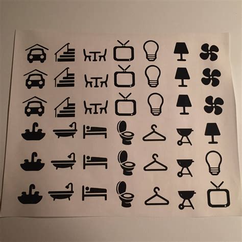 Light Switch Labels Sheet Of Vinyl Decals For Your Home Etsy