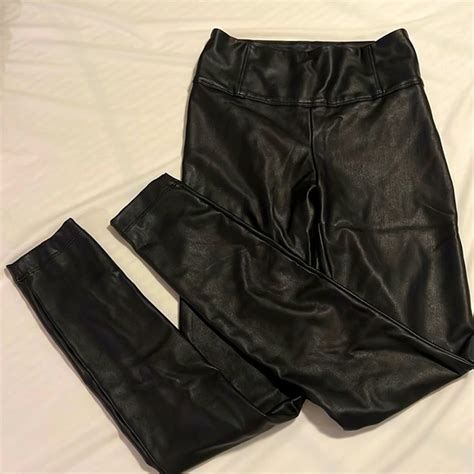 Reitmans Pants And Jumpsuits Black Soft No Wedgie Leather Look Alike Leggings Poshmark