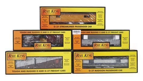 Mth Rail King O Gauge Train Cars Lot Of 5 Auction