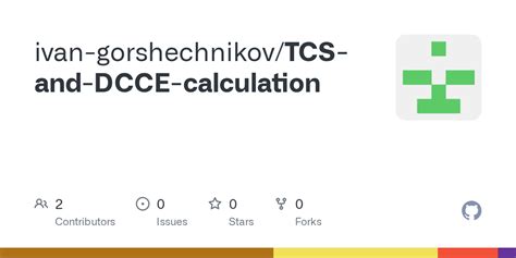 Github Ivan Gorshechnikovtcs And Dcce Calculation