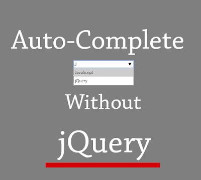 Create Auto Complete Dropdown Using Html Datalist Without Jquery