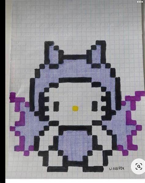 Butterfly Hello Kitty Pixel Art Şirin çizim Hello Kitty Piksel Sanatı