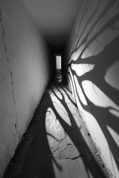 Optical Illusion With Spooky Halloween Shadows Stock Illustration