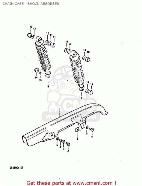 Suzuki Gs550e 1981 X E01 E02 E04 E18 E21 E22 E24 E25 E26 E30 E34 Chain Case Shock Absorber