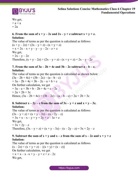 Selina Solutions Concise Mathematics Class 6 Chapter 19 Fundamental