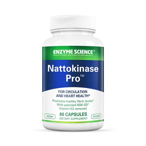 Nattokinase Pro 60 Capsules Enzyme Science Amrita Nutrition