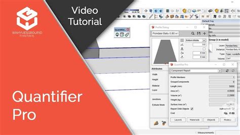 Quantifier Pro Sketchup Menghitung Volume Pondasi Dengan Benar Youtube