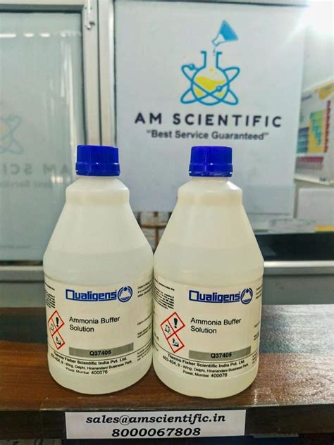 Ammonia Buffer Solution 500ml Packaging Details Plastic Bottle At