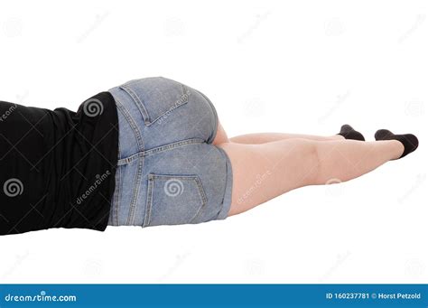 The Bottom Of A Young Woman Lying On The Floor Stock Image Image Of