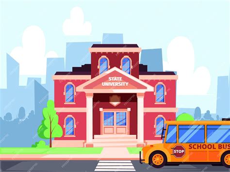 Fondo De La Escuela Educación Edificios Municipales Fachadas De La