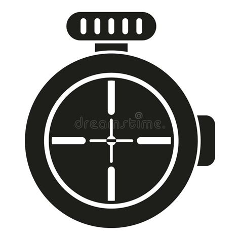 Sniper Sight Icon Simple Vector Rifle Scope Stock Illustration