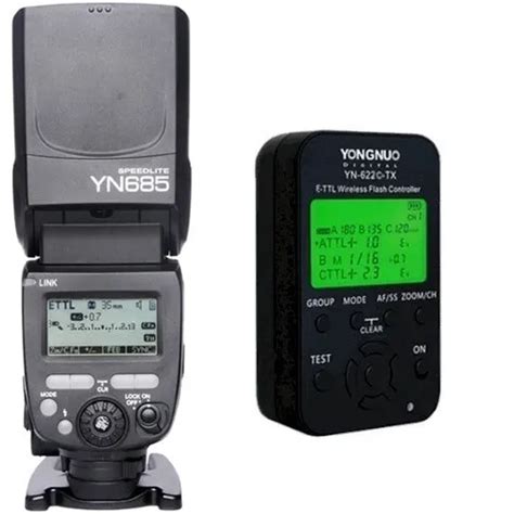 Kit Flash Yn 685 Radio Flash Yn 622c Tx Canon Ttl Novo Frete Grátis
