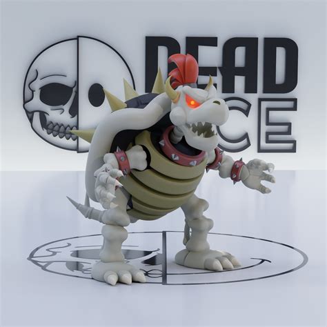 🐢 Dry Bowser Mario・ Stl File For ・cults