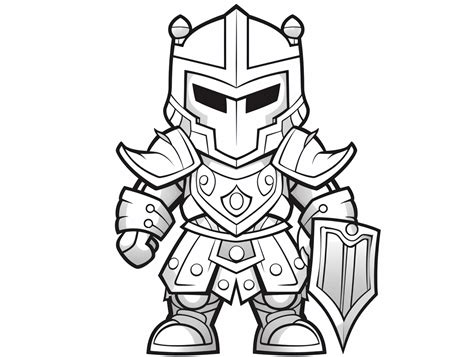 Battle Ready Knight Coloring Coloring Page