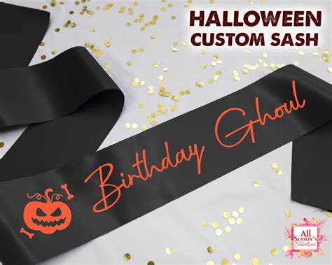 Halloween Theme Sash Customized Halloween Party Sash Halloween