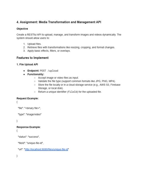 Software Engineer Assignment 4 Pdf