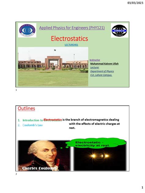 Electrostatics Coulombs Law Pdf Electric Charge Force