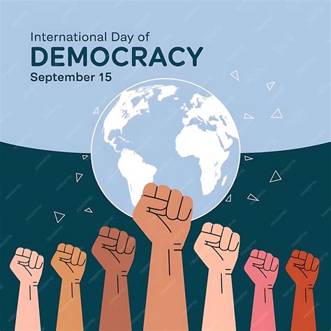 International Day Of Democracy Poster Flat Vector Illustration Design