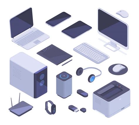 دانلود مجموعه وکتور طرح رایانه های هوشمند با پس زمینه سفید دانلود رایگان فایل لایه باز، Psd