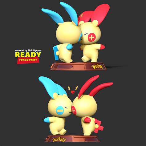 Artstation Plusle And Minun Pokemon Fanart Resources