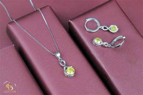 طقم فضة مرصع كرستال الاميرة والوحش للفضة