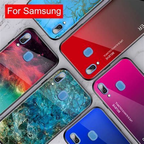 Gradient Glass Case For Samsung Galaxy A70 A60 A50 A40 A30 A20 A20e A10