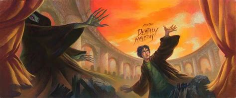 Harry Potter And The Deathly Hallows Mary Grandpre Signed Bookcover Gi