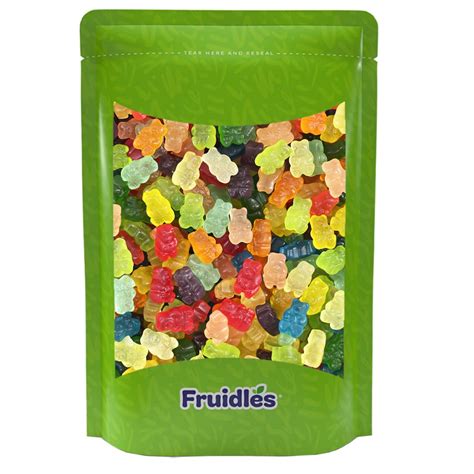 Fruidles 12 Assorted Gummy Bears Candy Fruit Flavors Allergy Friendly Non Gmo