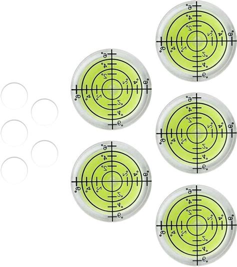 Waterpas Klein Met 5 Dubbelzijdige Plakstrips 5 Stuks Ø 32 Mm Diameter