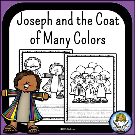 Joseph And The Coat Of Many Colors Bible Story And Worksheets By Nicola