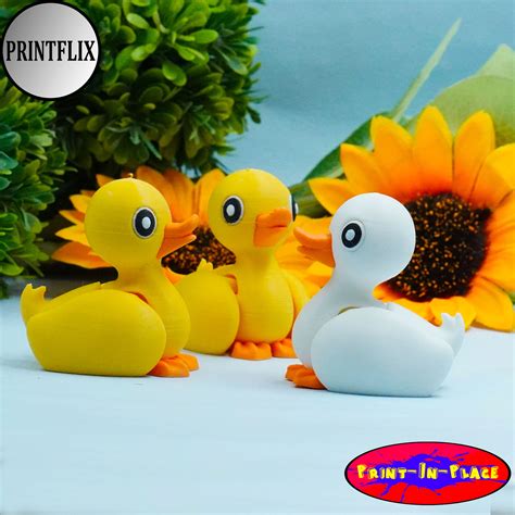 🦆 Cute Flexi Tiny Duck・ Stl File For 3d Printing・cults