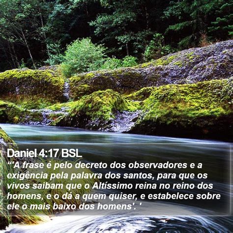 Daniel 4 17 Bsl “a Frase é Pelo Decreto Dos Observadores E A