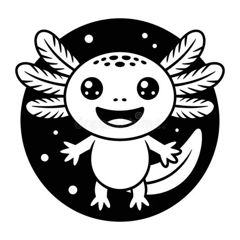 Axolotl Black White Stock Illustrations 258 Axolotl Black White Stock