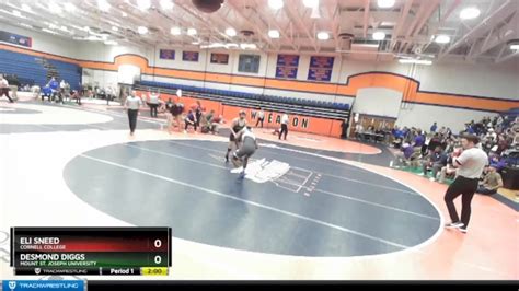 133 Lbs Champ Round 1 Eli Sneed Cornell College Vs Desmond Diggs Mount St Joseph University