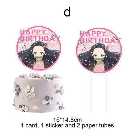 Demon Slayer Birthday Party Supply Cartoon Kamado Nezuko Printed Party
