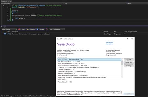 Error List Not Showing Suppressed Diagnostics Issue Dotnet Roslyn Github