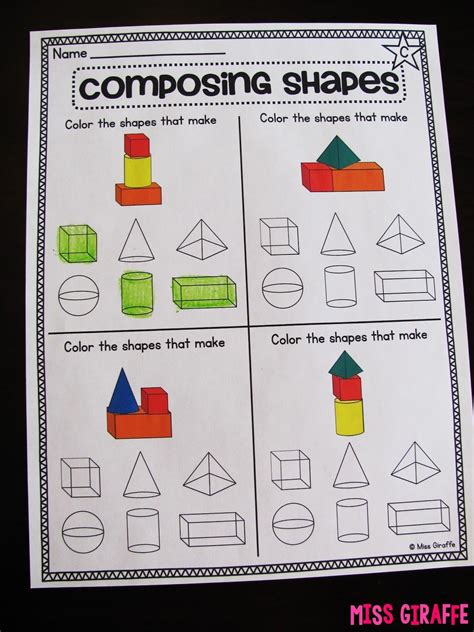 3d Shape Worksheets First Grade