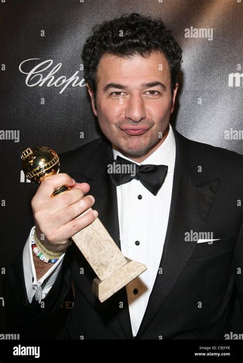 Ludovic Bource With His Golden Globe The Weinstein Company 2012 Golden