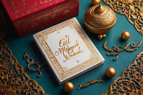 Premium Photo Eid Mubarak Text Beside The Eid T Boxes
