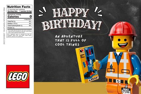 Free Editable 7 Lego Movie Canva Birthday Water Bottle Labels Lego Birthday Party Lego