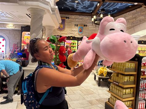 New Giant Pink And Green Yoshi Plush At Universal Epic Universe Disney