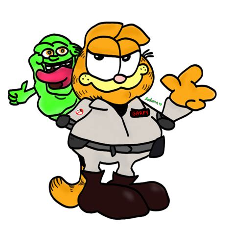 Image 81488 Artist Lildin0saur Game Ghostbusters Garfield Slimer