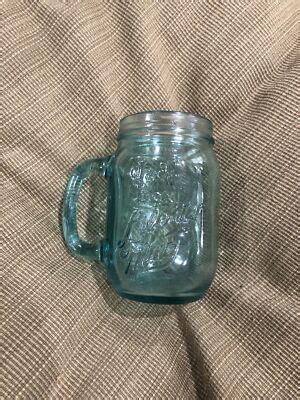 Jack In The Box Liberty Bell Mug Aqua Blue Glass Jar Bicentennial 1976