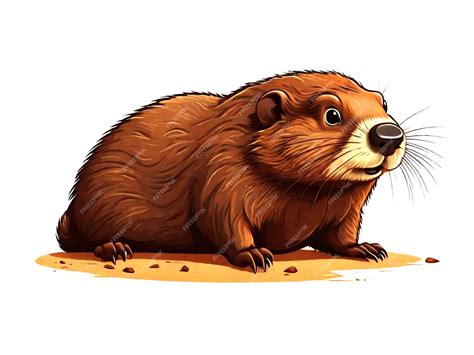 Premium Photo Realistic Beaver 2d Cartoon Vector Illustration